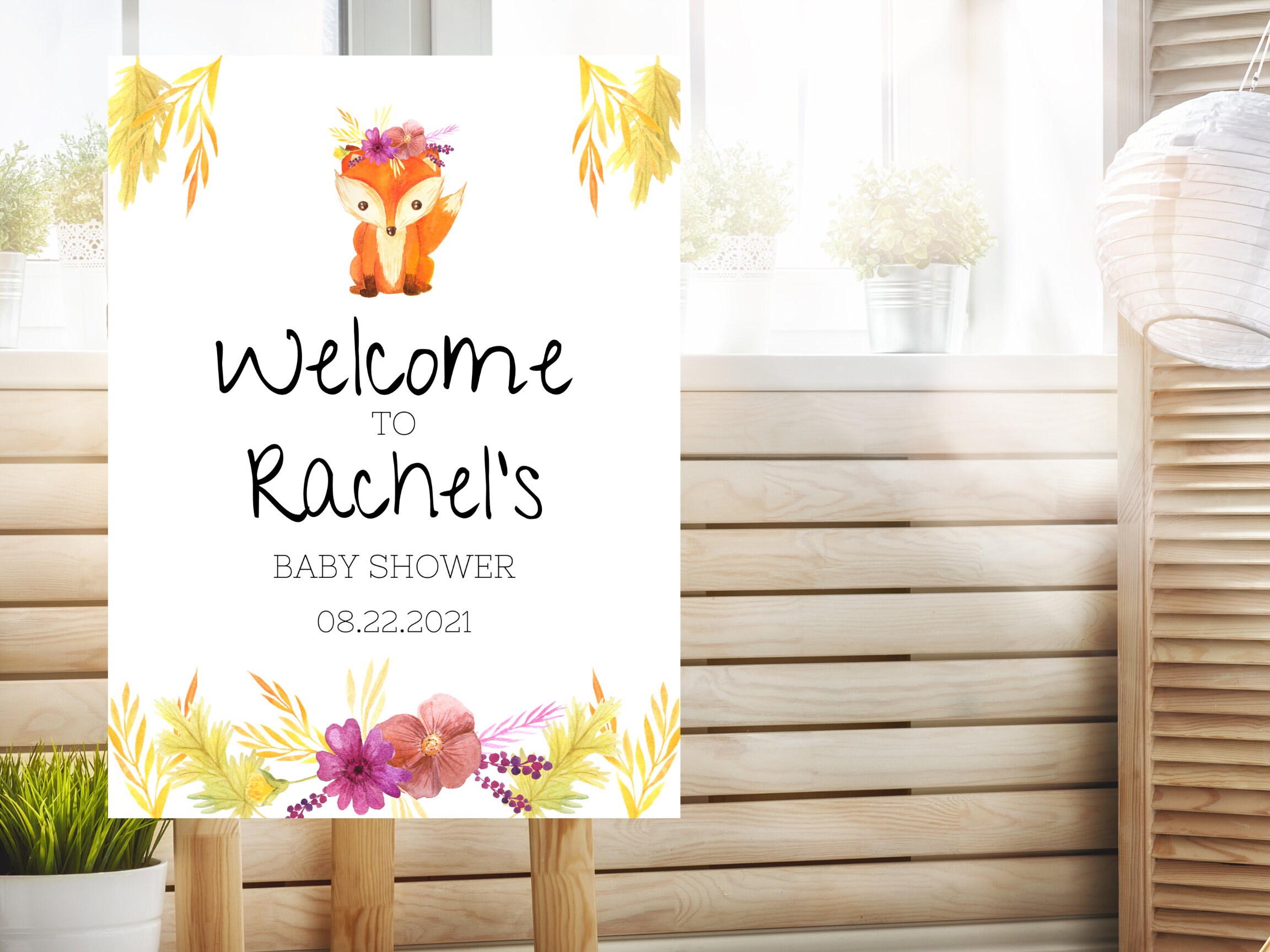 Baby Shower Sign Template Canva Template Editable Canva | Etsy