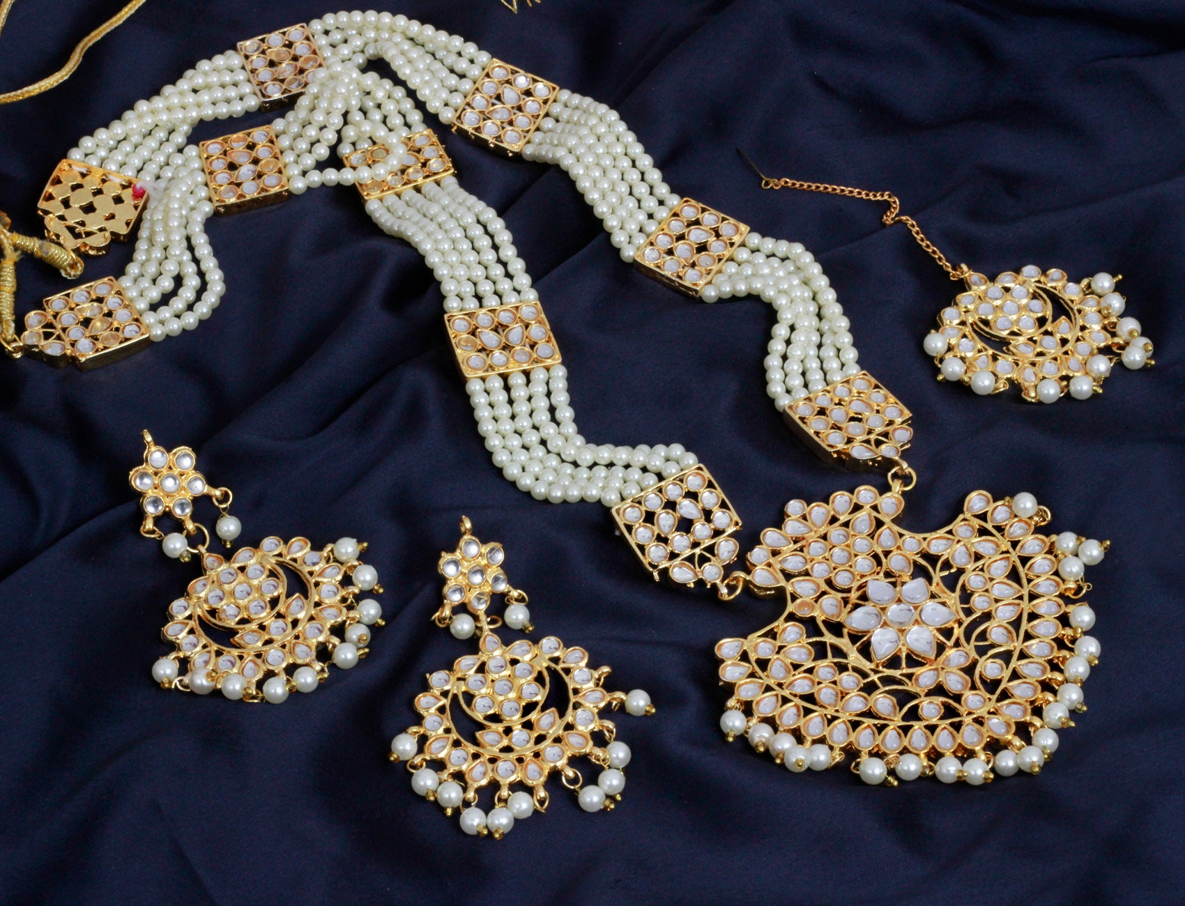 Indian Rani haar necklaceMoti pearl long necklace Pakistani | Etsy