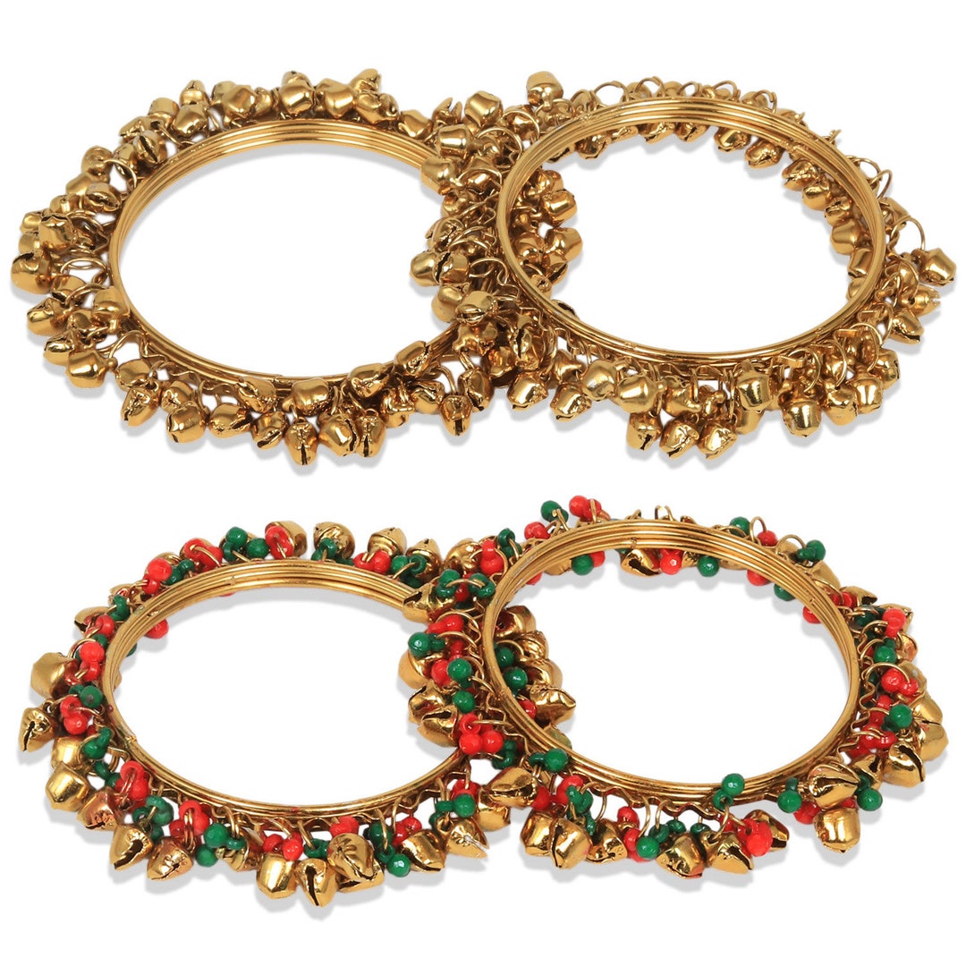 Traditional Indian Bollywood Antique Gold Plated Metal Bangles Kada ...