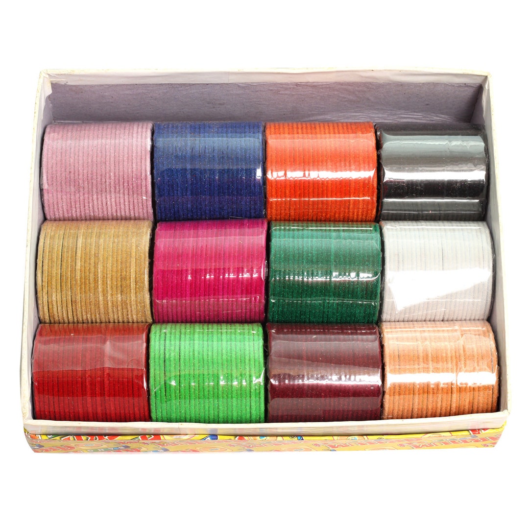 Indian Bangles Box Women Wedding Bridal Velvet Bangle Bracelets 12 ...