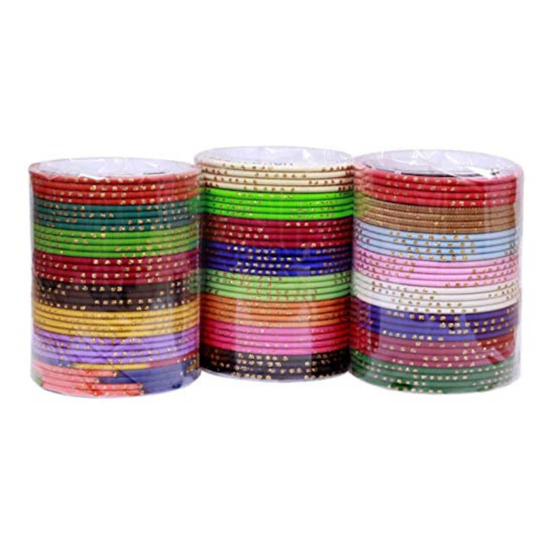 Multi-color Churi/ Full Set of Mix and Match Bangles Box 24 Colors in ...