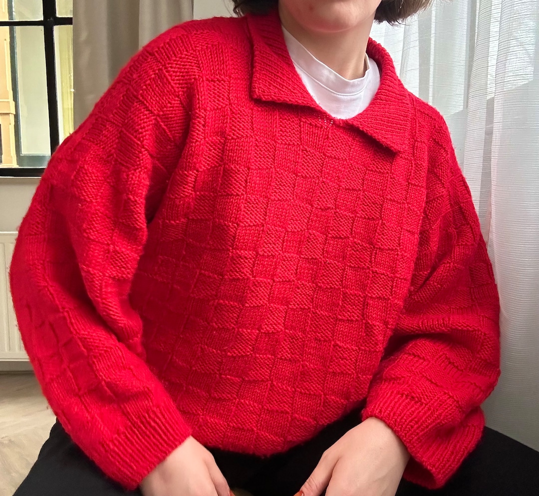 Knitting Pattern Basket Weave Sweater - Etsy