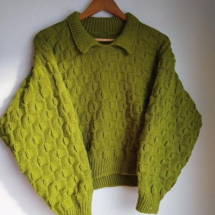 Knitting Pattern Basket Weave Sweater - Etsy