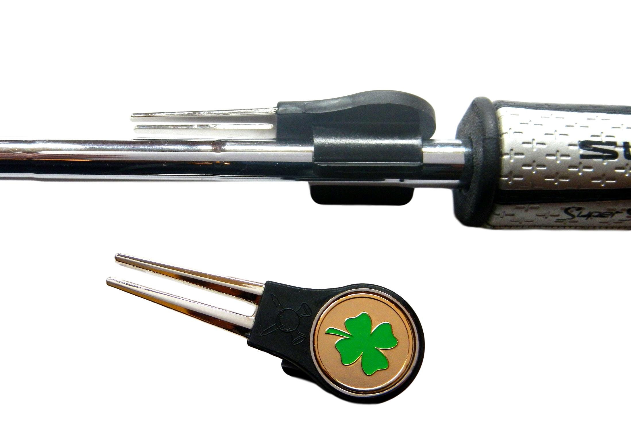New Putter Mounted Divot Tool and Ball Marker 4 Leaf Clover Gold - Etsy