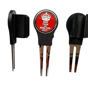 New Putter Mounted Divot Tool and Ball Marker- Keep Calm Make Putt ...
