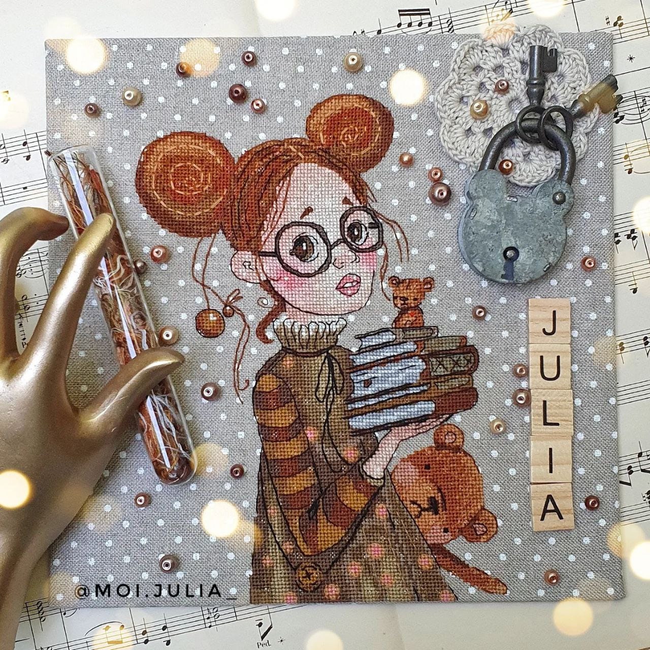 Julia Cross Stitch Pattern PDF and SAGA English/russian - Etsy