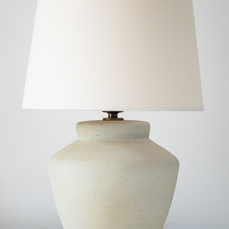 Handmade Round Ceramic Table Lamp - Etsy