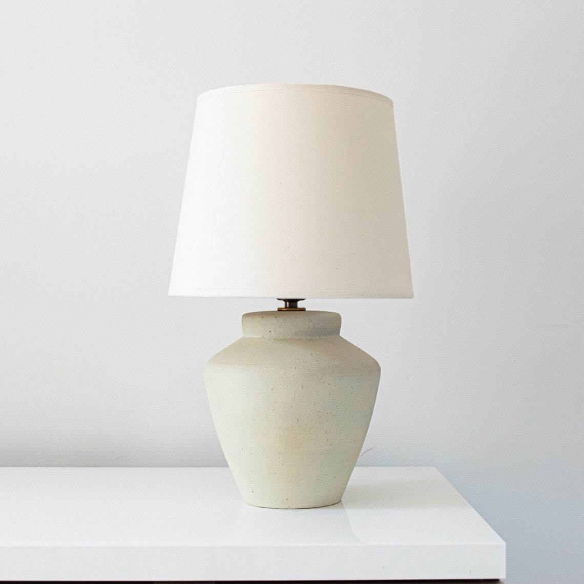 Handmade Dimmable Round Ceramic Table Lamp Debarro De Barro - Etsy