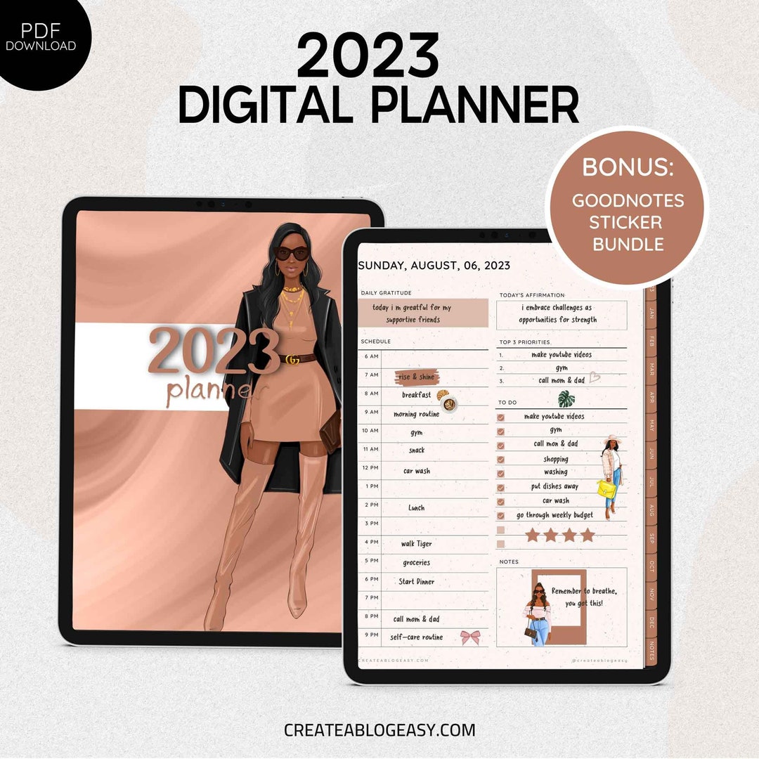 2023 Digital Planner 2023 Portrait Planner 2023 Planner - Etsy