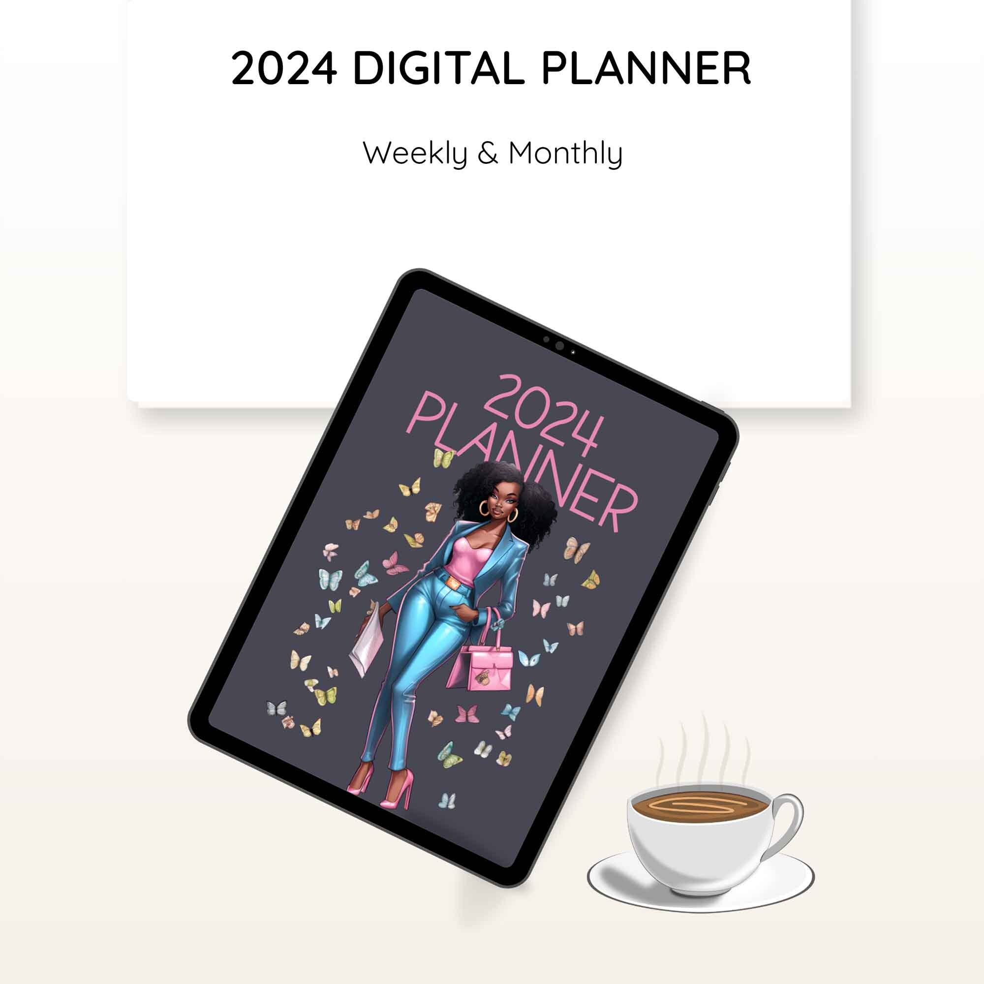 2024 Digital Planner 2024 Portrait Planner 2024 Planner Dated Digital ...
