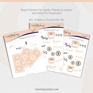 Goodnotes Stickers | Budget Stickers | Budgeting Stickers | Digital ...