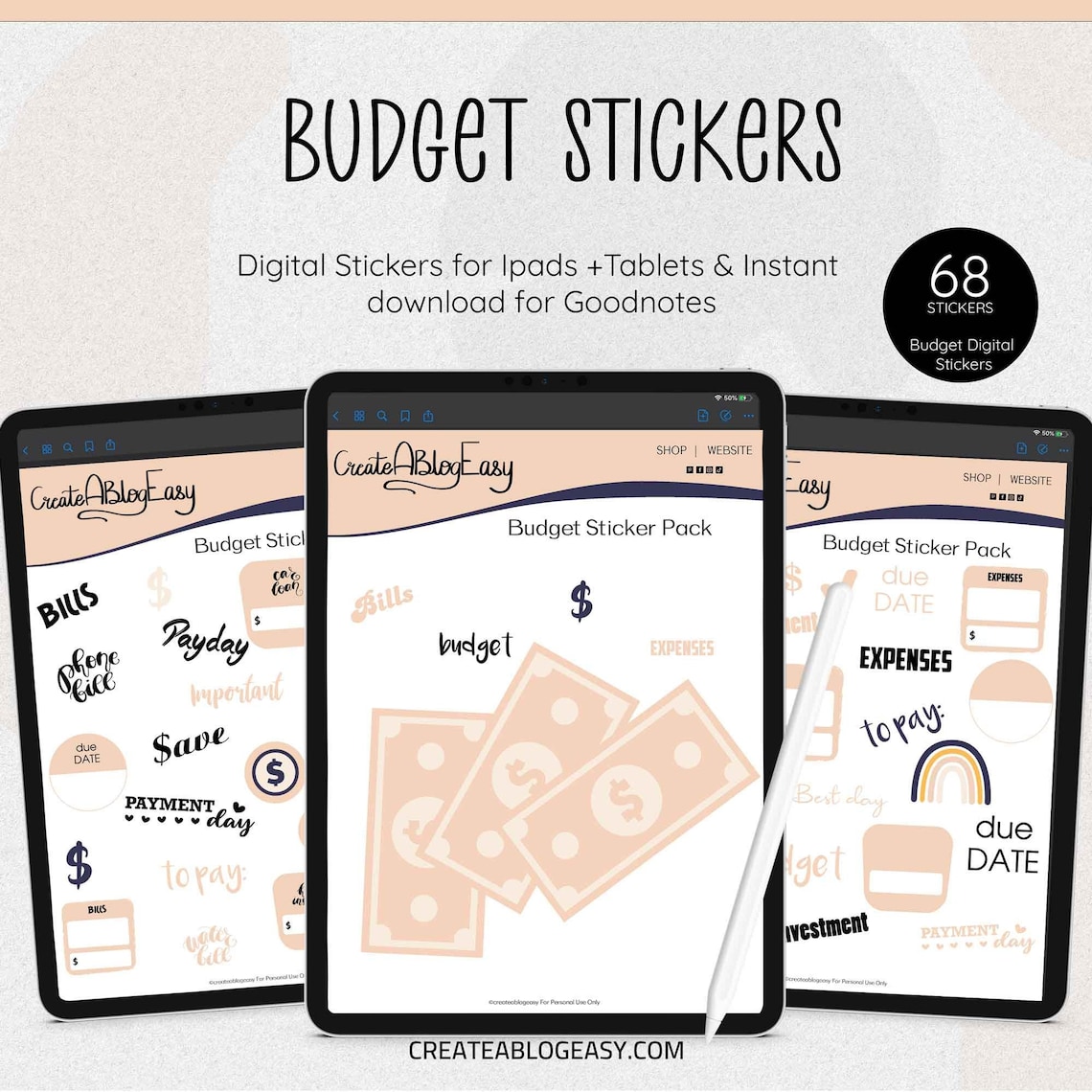 Goodnotes Stickers Budget Stickers Budgeting Stickers Digital Stickers ...