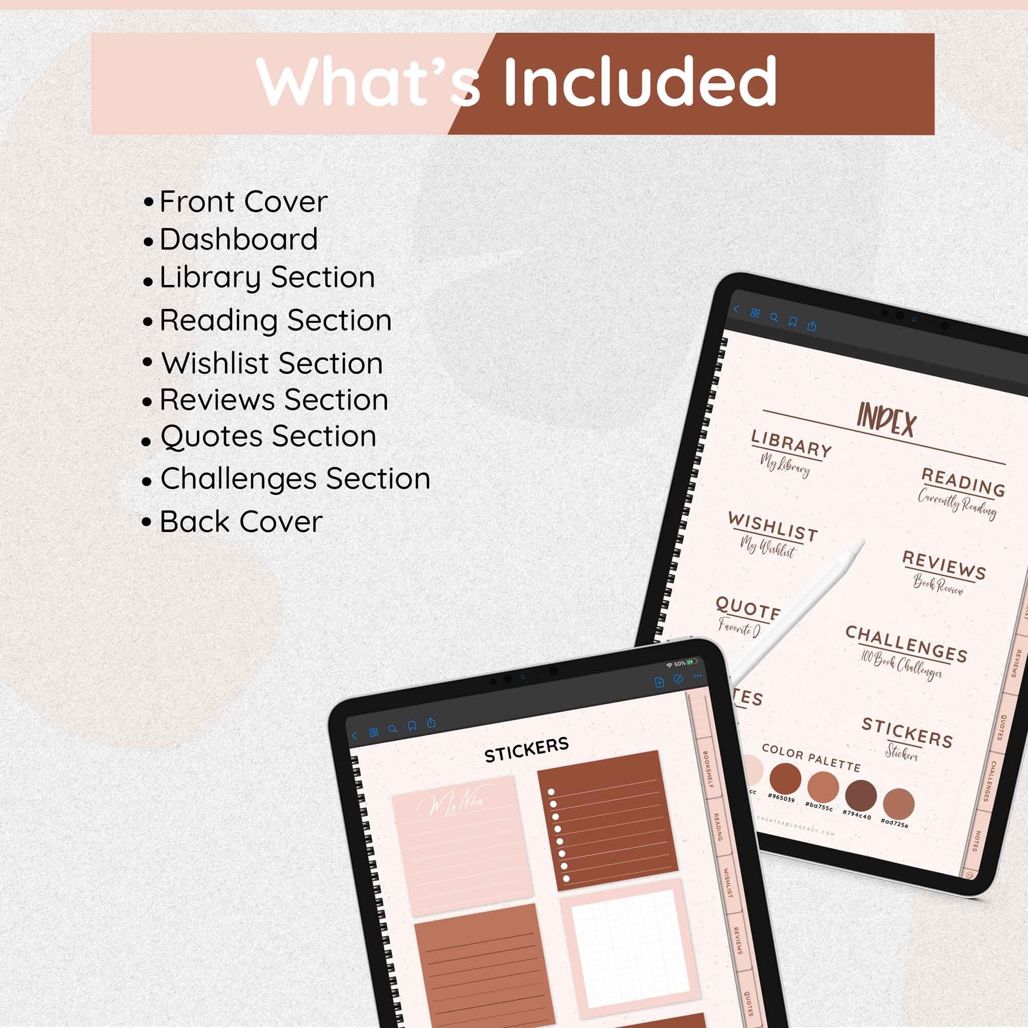 Reading Journal | Digital Reading Journal | Book Tracker | Reading ...