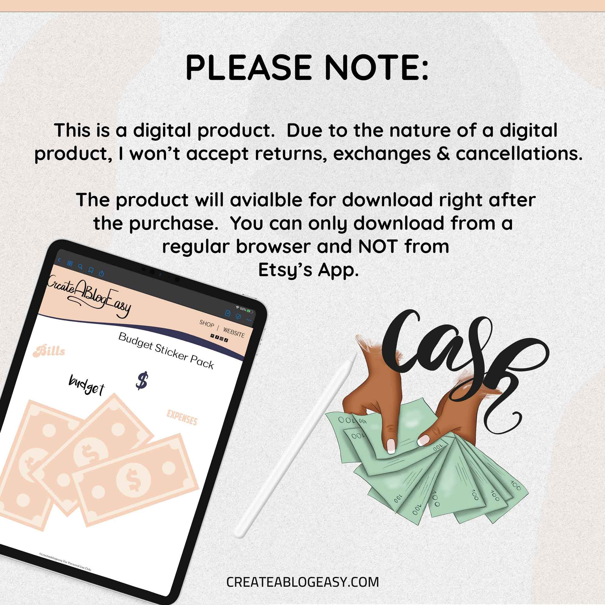 Goodnotes Stickers Budget Stickers Budgeting Stickers Digital Stickers ...