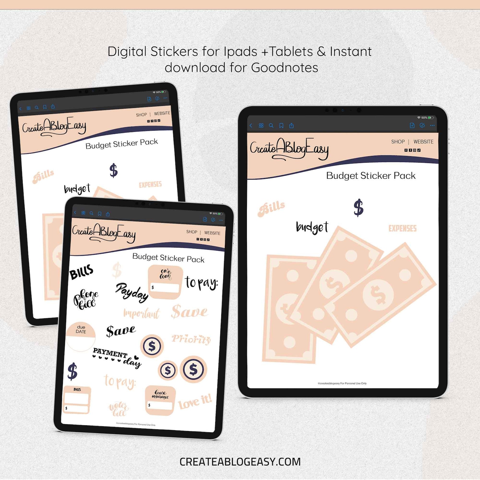 Goodnotes Stickers Budget Stickers Budgeting Stickers Digital Stickers ...