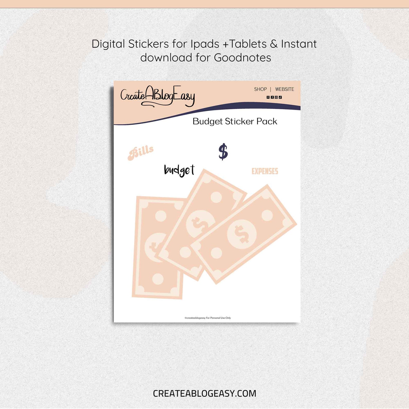 Goodnotes Stickers Budget Stickers Budgeting Stickers Digital Stickers ...