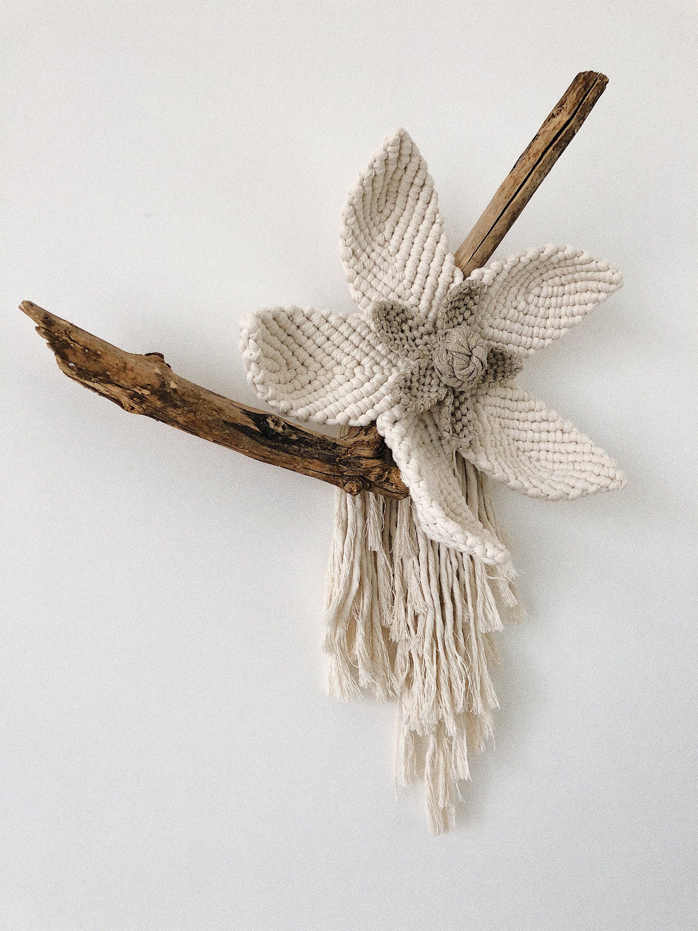L Macrame Flower Wallhanging Wall Hanging Decor Wall Art - Etsy