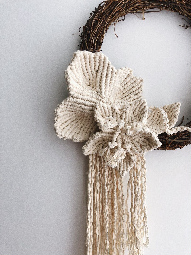 Macrame Wreath Wall Hanging Boho Decoration Ivory Tapestry - Etsy