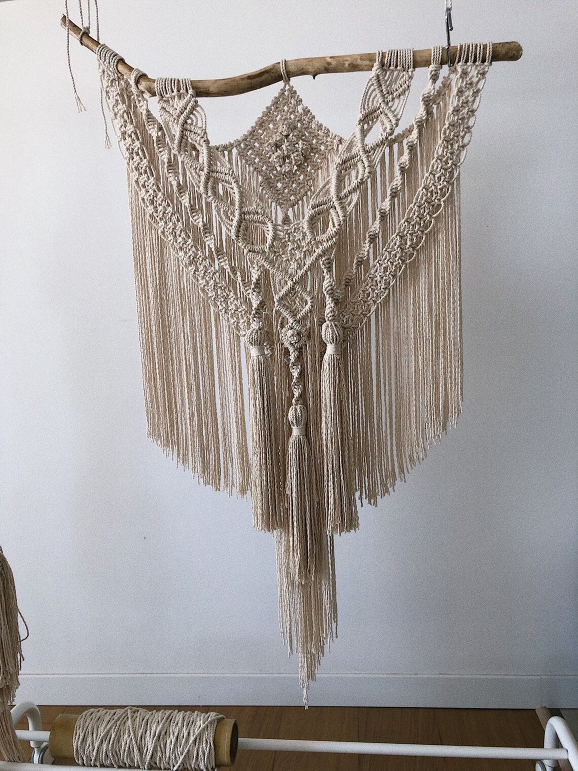 L Bohemian Style Macramé Wall Hanging Backdrop - Etsy