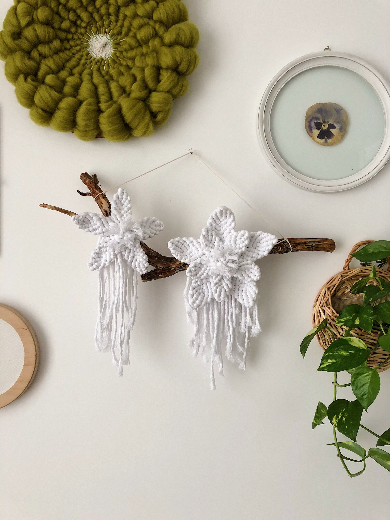 Macrame Flower Wall Hanging Boho Wedding Tapestry Flower - Etsy