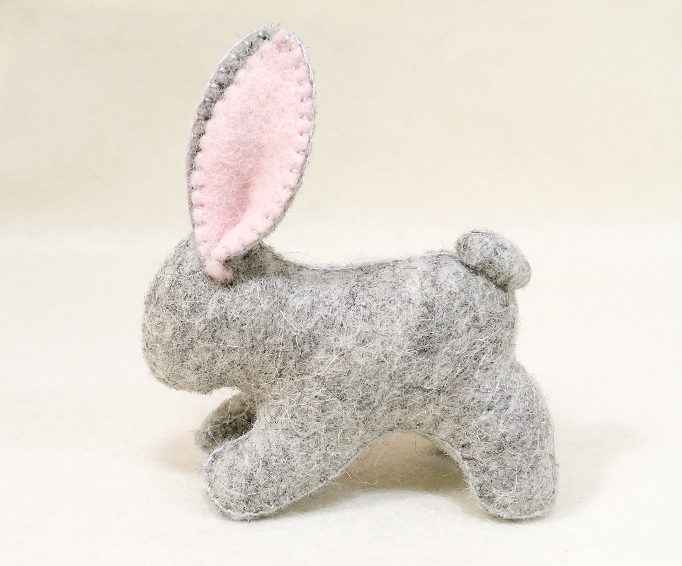 Felt Rabbit Pure Wool Felt Animals Steiner Toys Waldorf - Etsy Australia