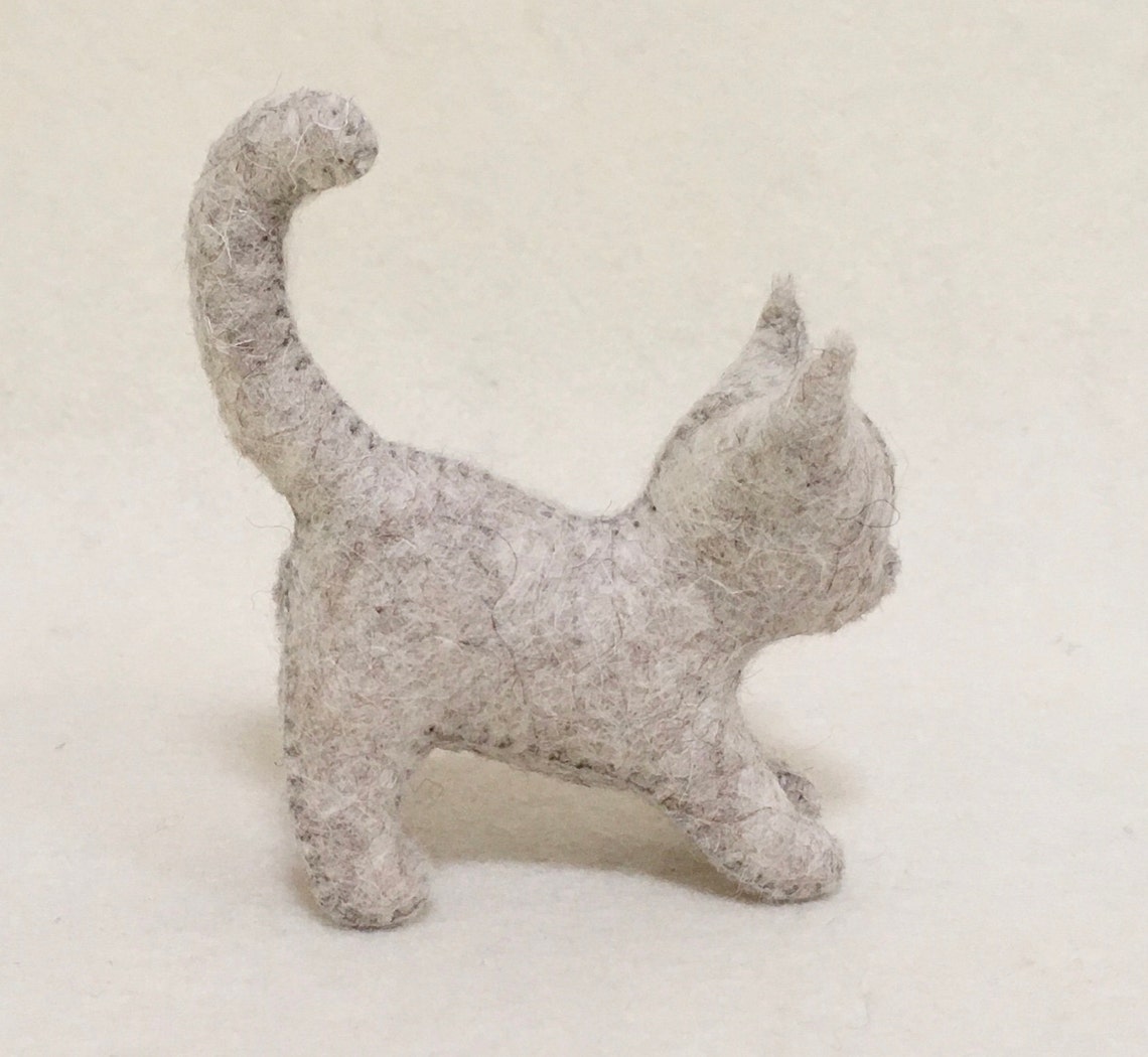 Felt Cat Pure Wool Felt Animals Steiner Toys Waldorf Felt - Etsy Australia
