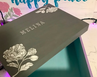 Painted keepsake box | Etsy