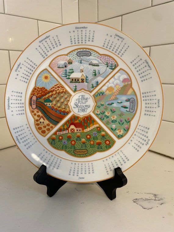 Vintage 1987 the Four Seasons Calendar Vintage Avon Collector - Etsy