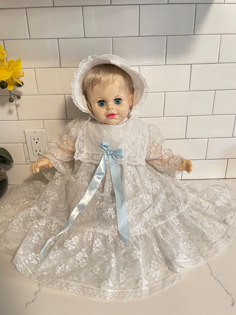 Collectable Vintage Baby Doll-1960’s Early 1970’s-white Lace Dress ...