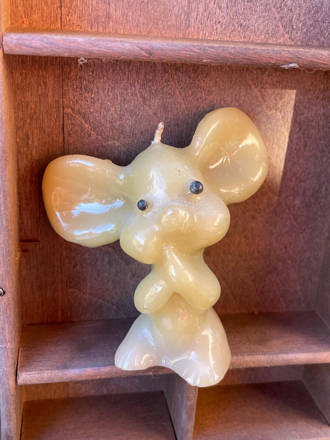 Vintage Wax Mouse Candle Figurine Mouse Shaped W/ Big Ears Mice Kawaii ...