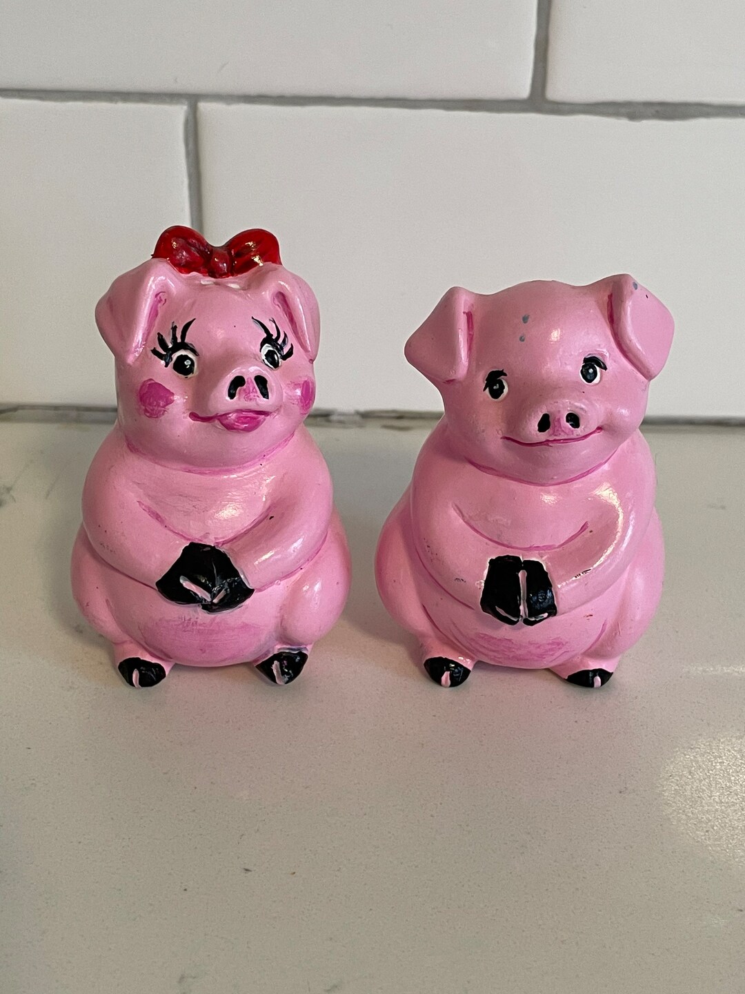 Vintage 1992-set of Pink Pig Piggies Salt and Pepper Shakers - Etsy