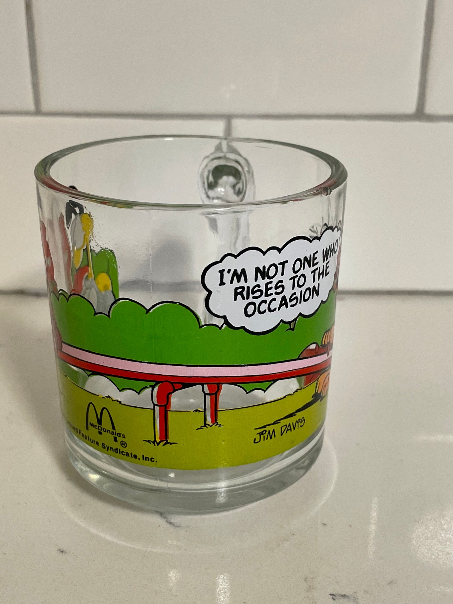 Garfield Glass Cup Mcdonalds Promo Mug 1980 Arlene Odie Nermal | Etsy