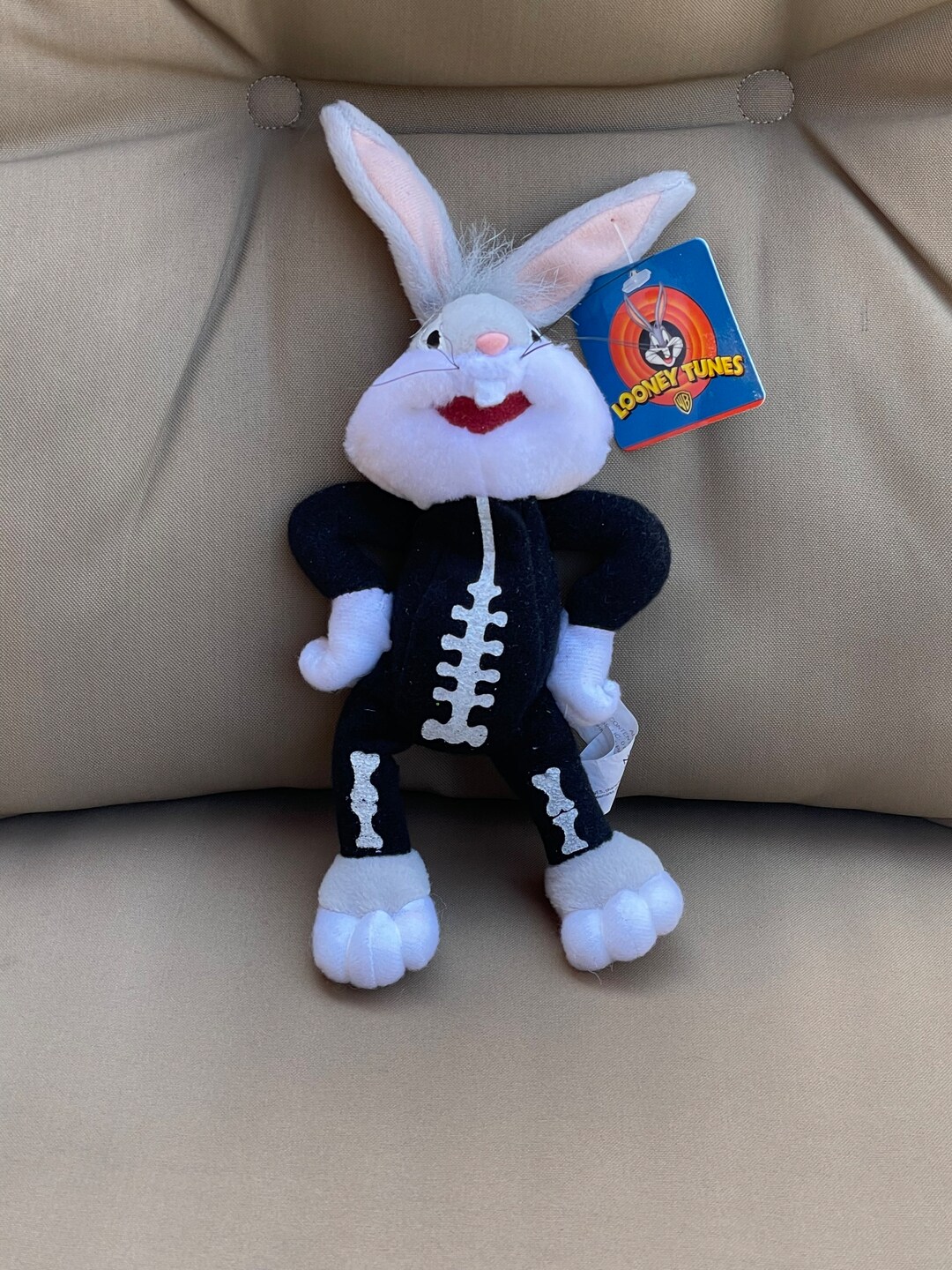 Looney Tunes Nanco 2002 Bugs Bunny Halloween Skeleton Licensed Plush ...