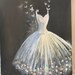 Pretty Dress-wedding-bridal Shower-sweet16-hand Painted-acrylic Artwork ...