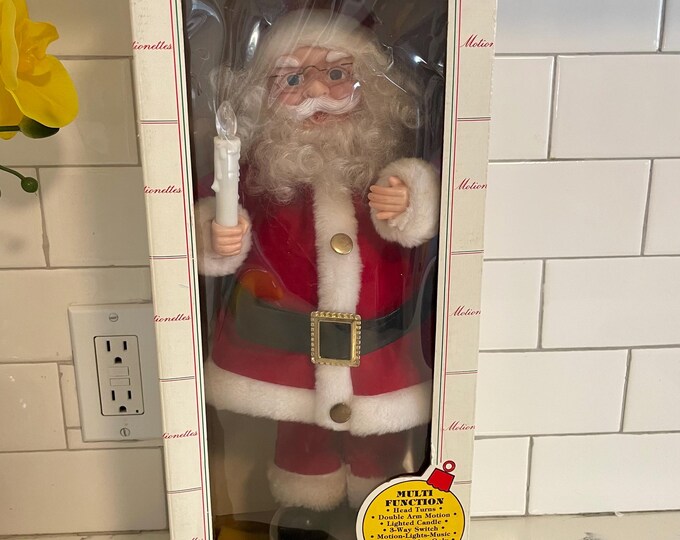 Vintage 1990 Telco Motionettes of Christmas Santa Claus Animated ...
