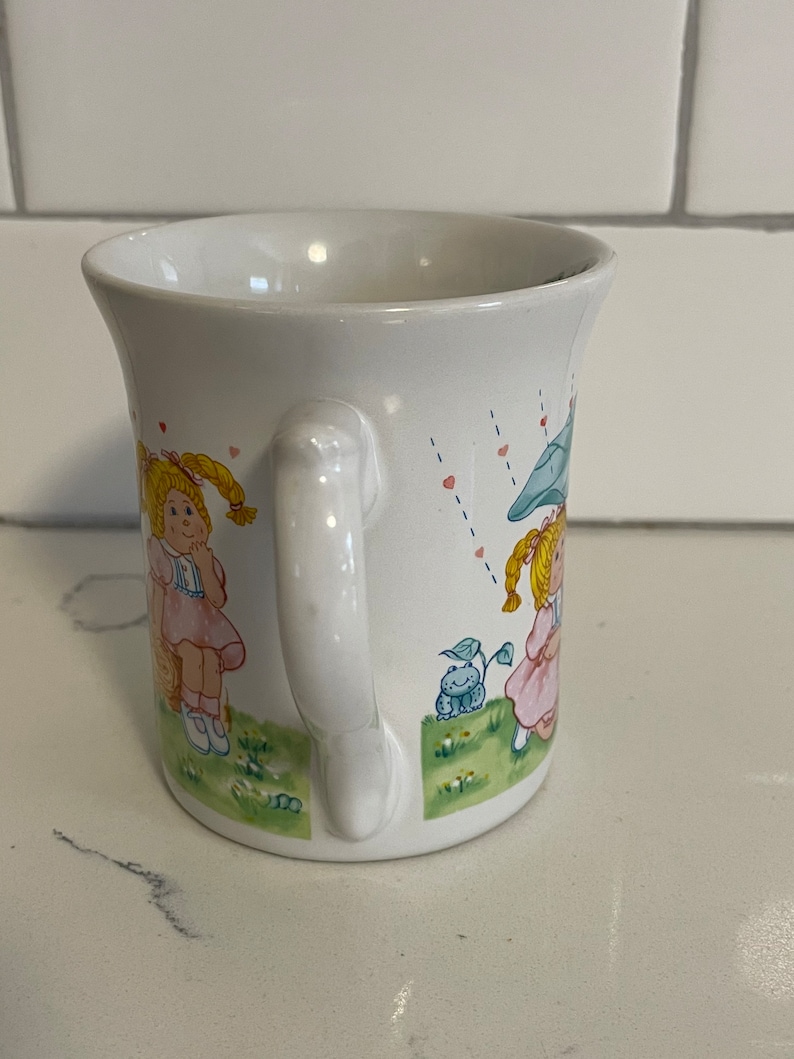 Vintage 1984 Cabbage Patch Kids Picnic in the Rain Mug Cup Collectible ...