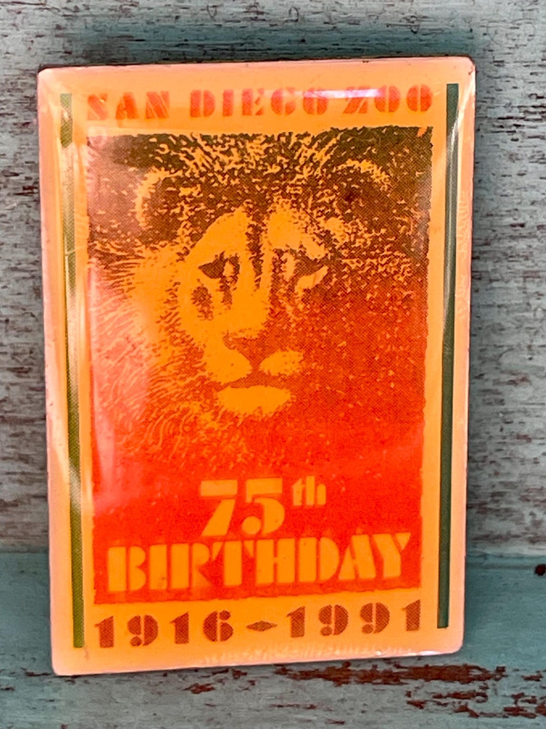 Vintage 1991-san Diego Zoo Lapel Pin-california USA 75th Birthday Lion ...