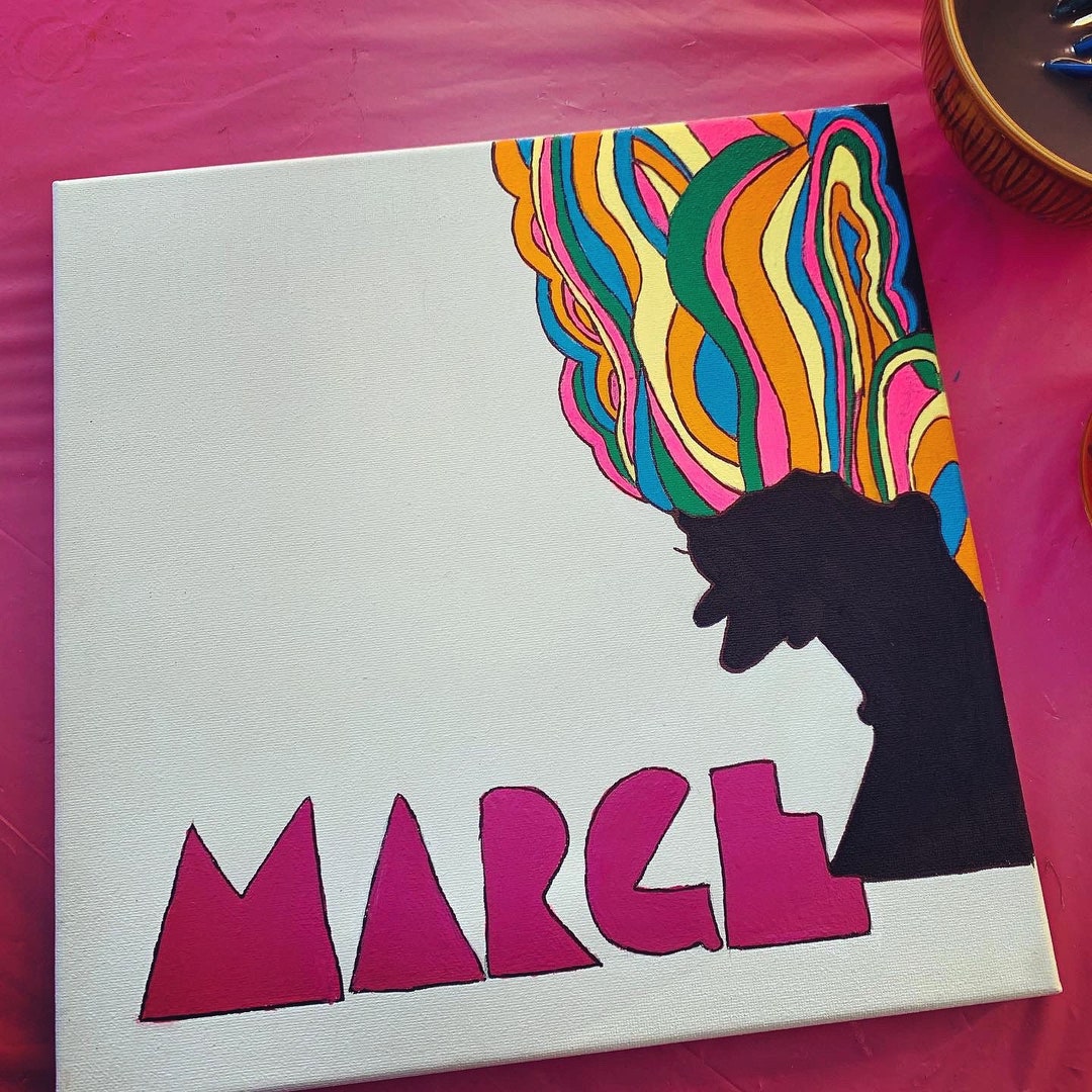 Marge Simpson Inspired- Canvas Acrylic Painting-hand Painted-wall Art ...