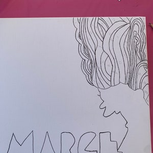Marge Simpson Inspired- Canvas Acrylic Painting-hand Painted-wall Art ...