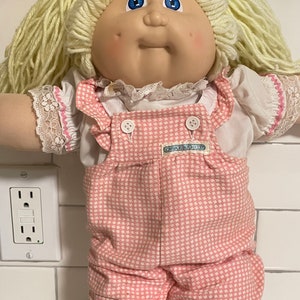 Vintage 1984 Cabbage Patch Blonde Hair Blue Eyes Dimples Original Clothing - Etsy