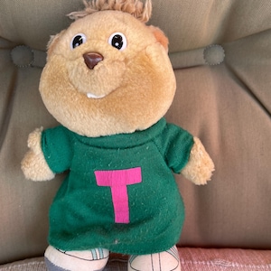 Vintage 1987-alvin and the Chipmunks Plush Theodore Stuffed Animal ...