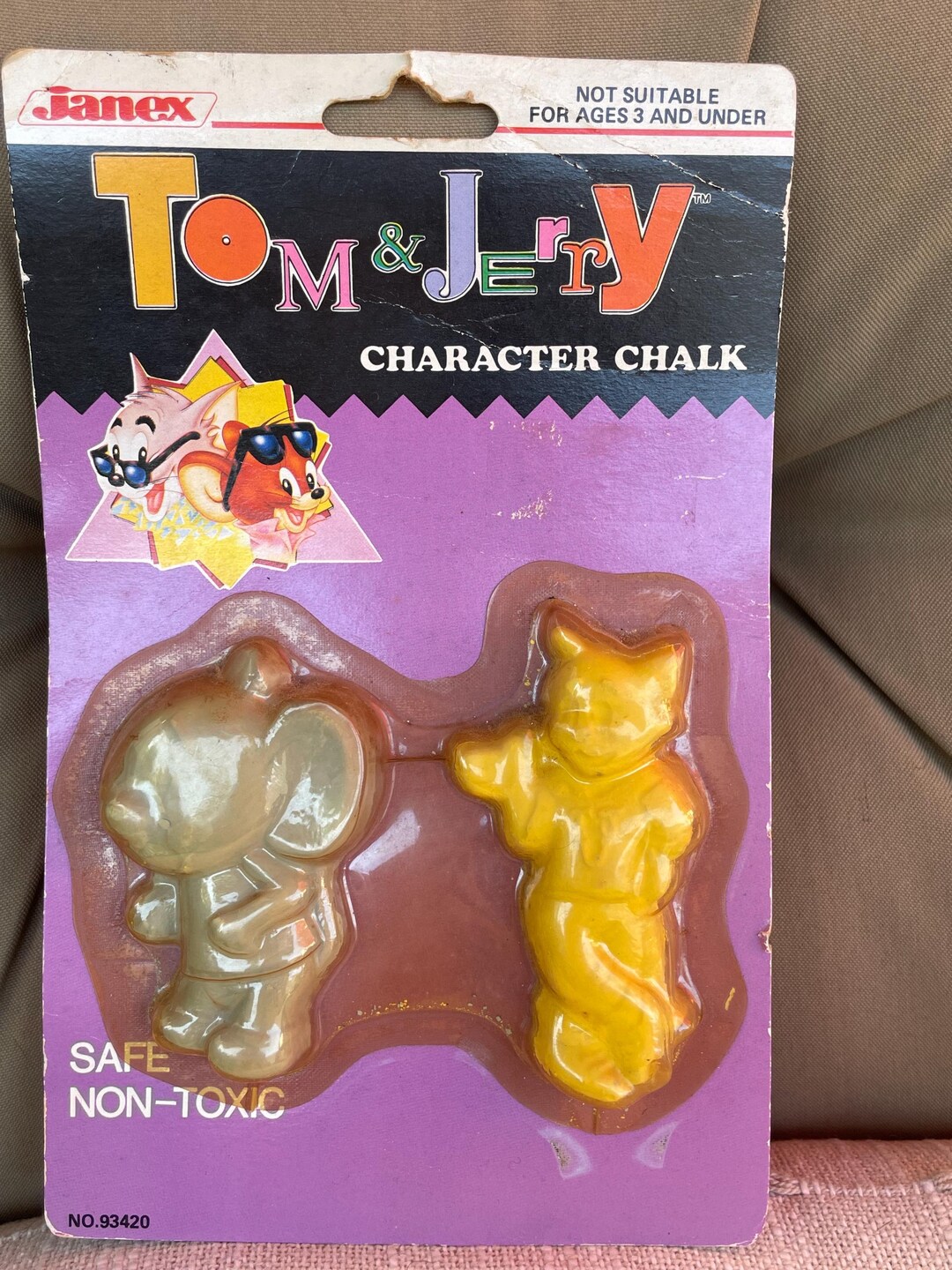 VTG 1989 Tom and Jerry Character Chalk Carded Toy Set by Janex Mint - Etsy