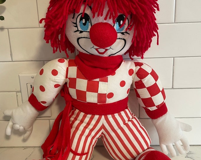 Vintage 1999-nugget the Clown ASL Doll 23” Plush Soft Toy Stuffed ...