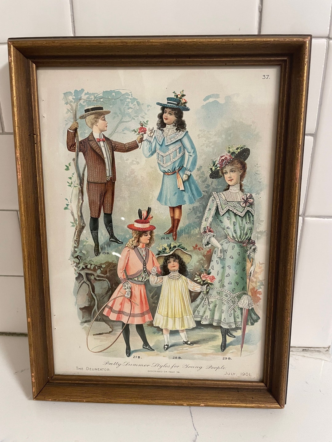 Vintage 1900’s Style-delineator Magazine Models Page Framed- Fashion ...