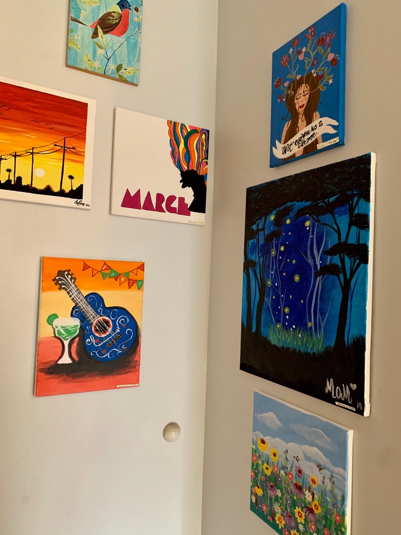 Marge Simpson Inspired- Canvas Acrylic Painting-hand Painted-wall Art ...