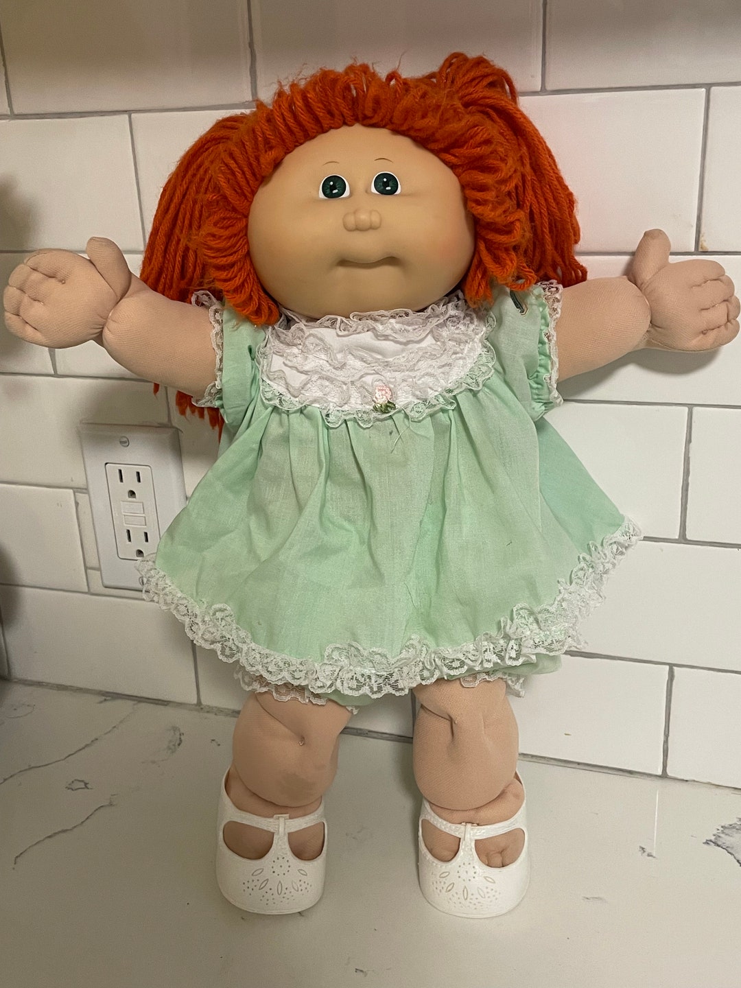 Vintage Cabbage Patch Kids Doll 1982 Xavier Roberts Doll Red Hair Green Eyes - Etsy