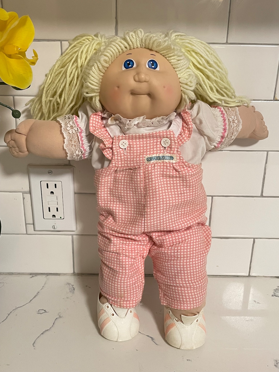 Vintage 1984 Cabbage Patch Blonde Hair Blue Eyes Dimples Original Clothing - Etsy
