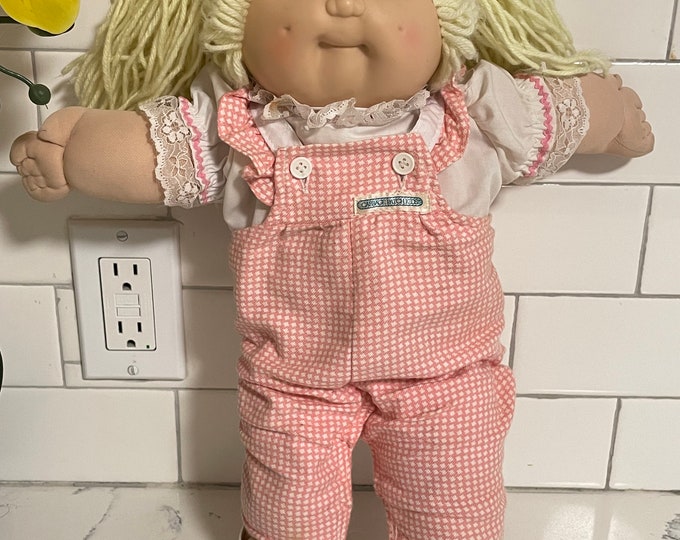 Vintage 1984 Cabbage Patch Blonde Hair Blue Eyes Dimples Original Clothing - Etsy