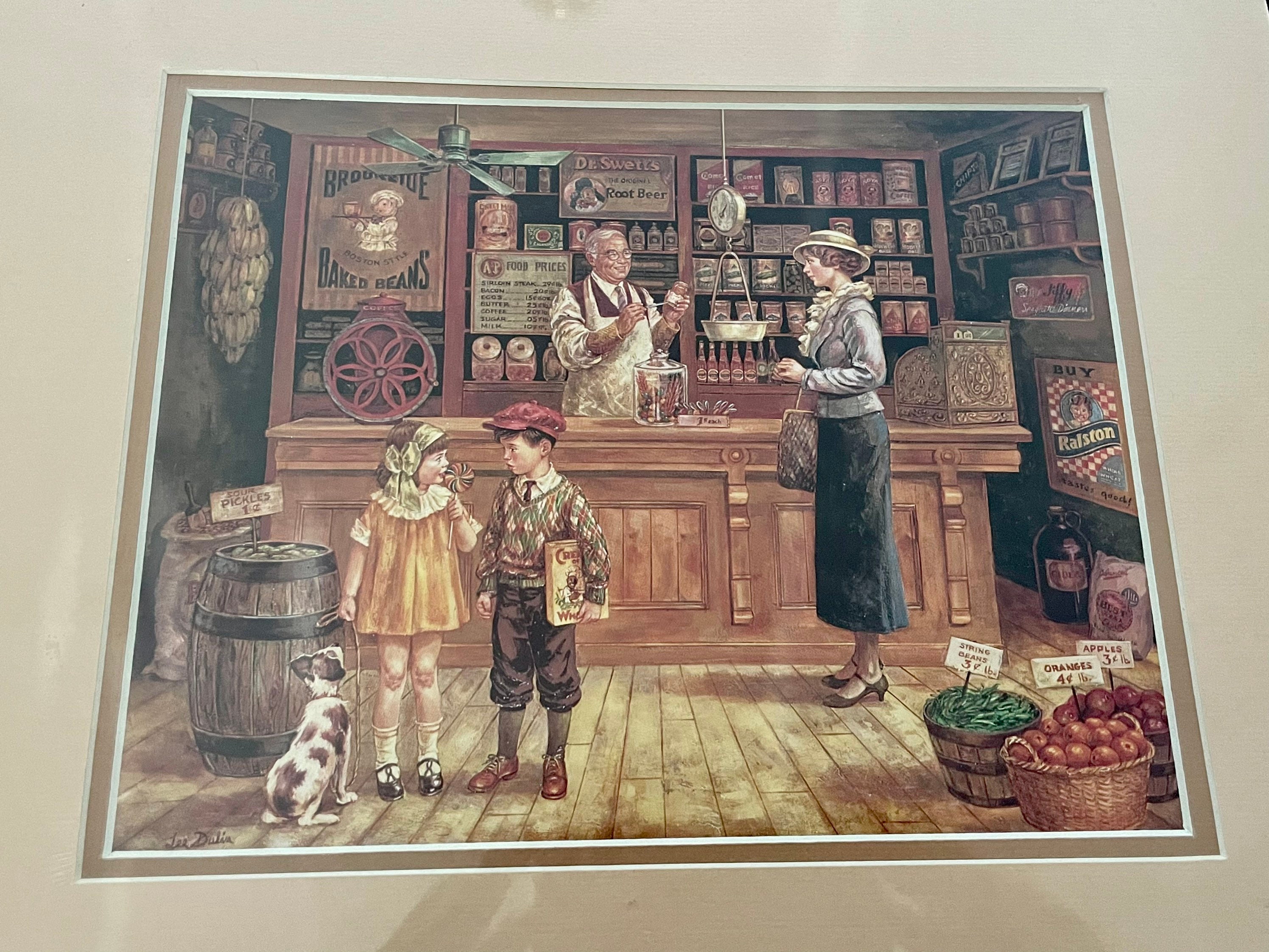 Vintage lee Dubin 1932 GENERAL STORE Signed Art Print 1932 - Etsy