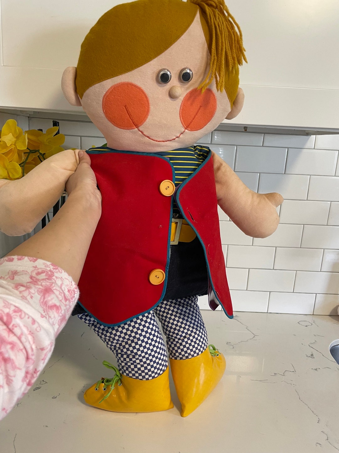 Large VTG 1970-dapper Dan-teaching Doll-playskool Hong Kong Milton Bradley 33 Tall - Etsy